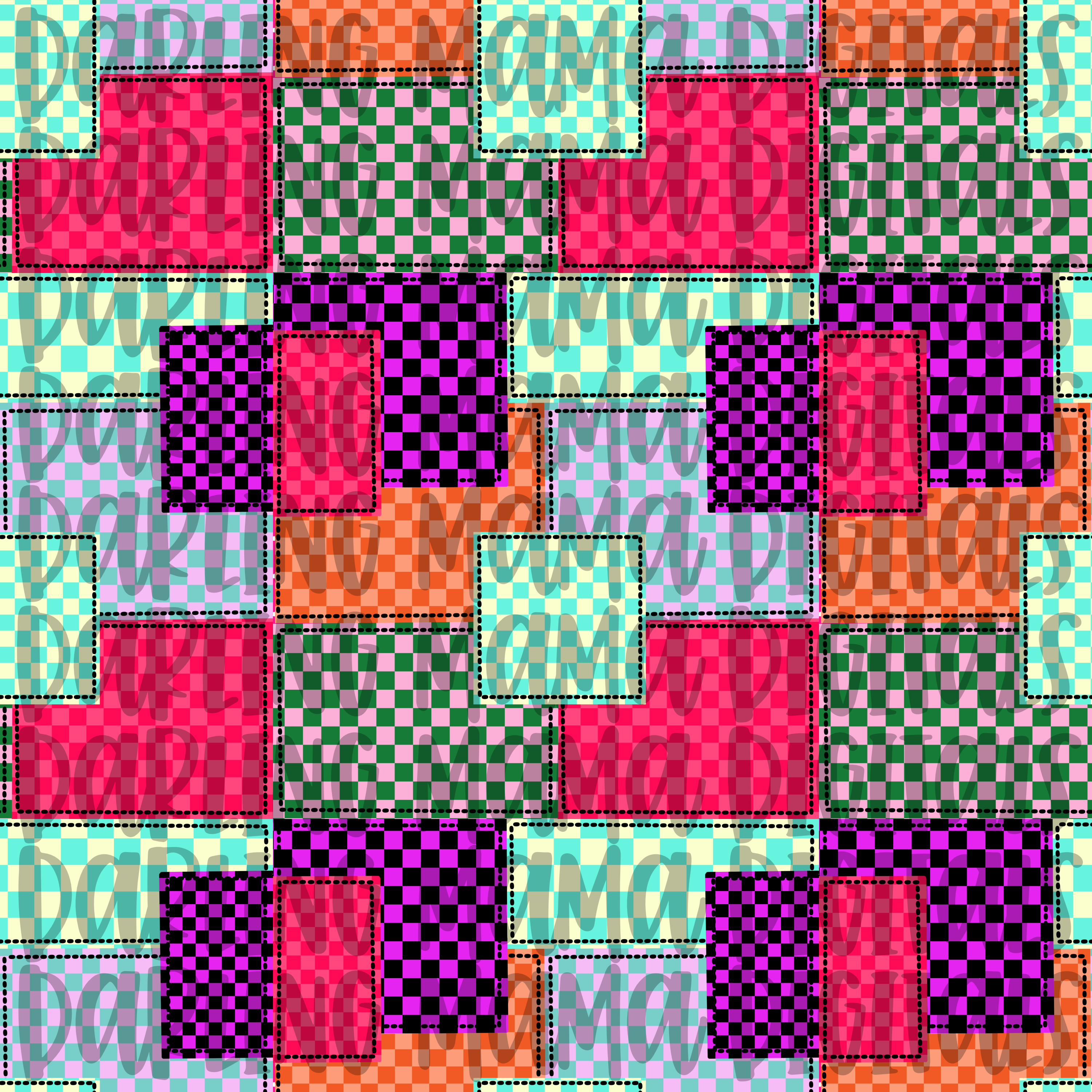 Retro Patchwork Seamless File – Darling Mama Digitals