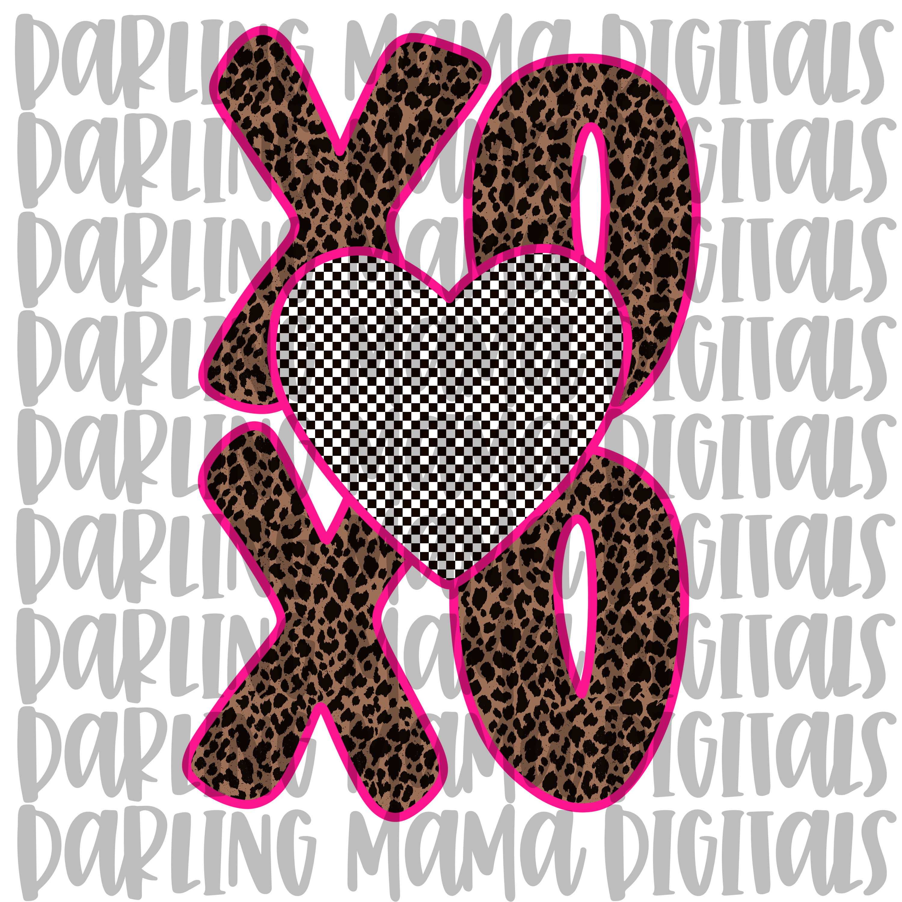 Cheetah & Checkered XoXo – Darling Mama Digitals
