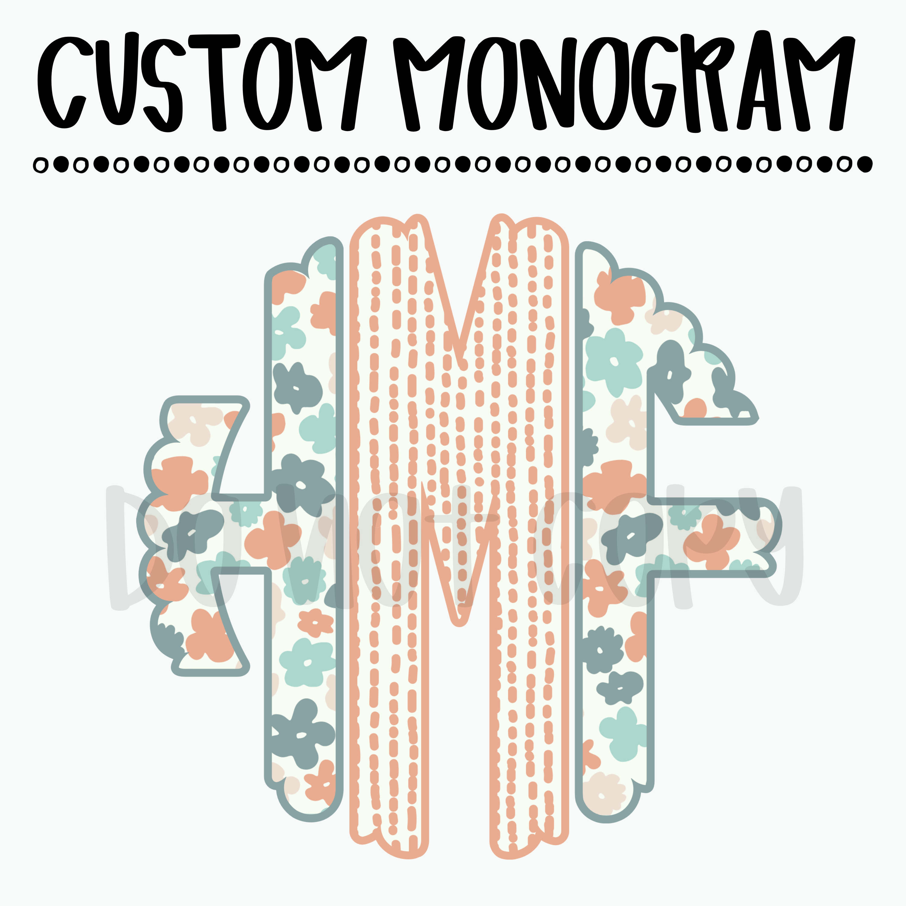 Custom Pastel Boho Monogram – Darling Mama Digitals