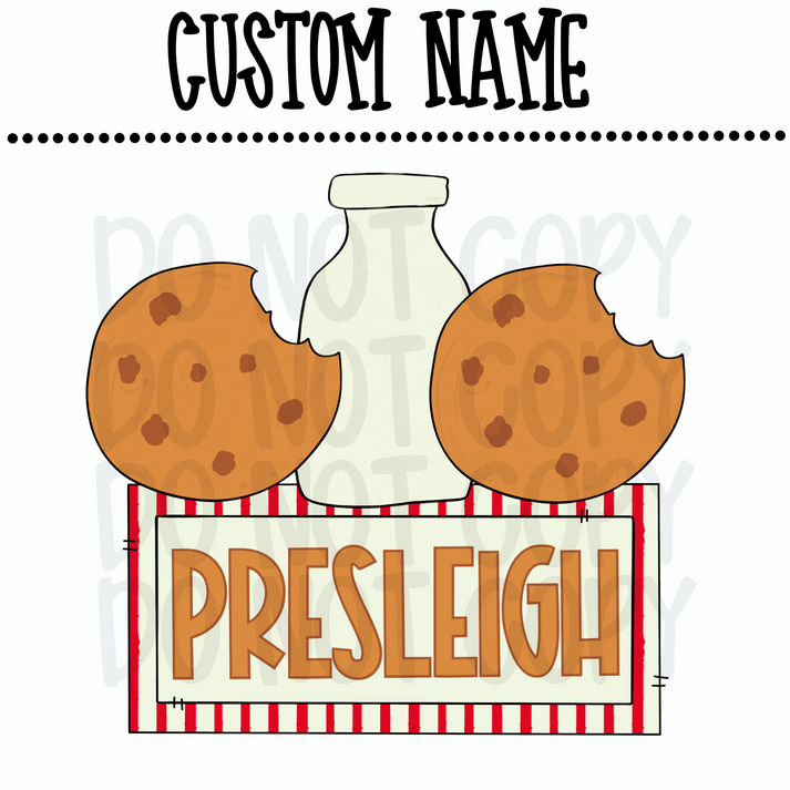 Custom milk and cookies name – Darling Mama Digitals