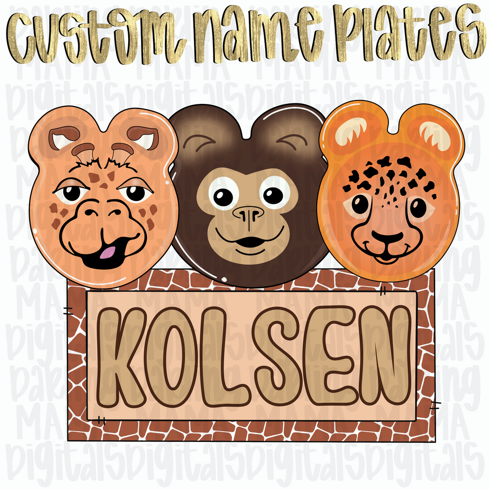 Custom zoo pals – Darling Mama Digitals