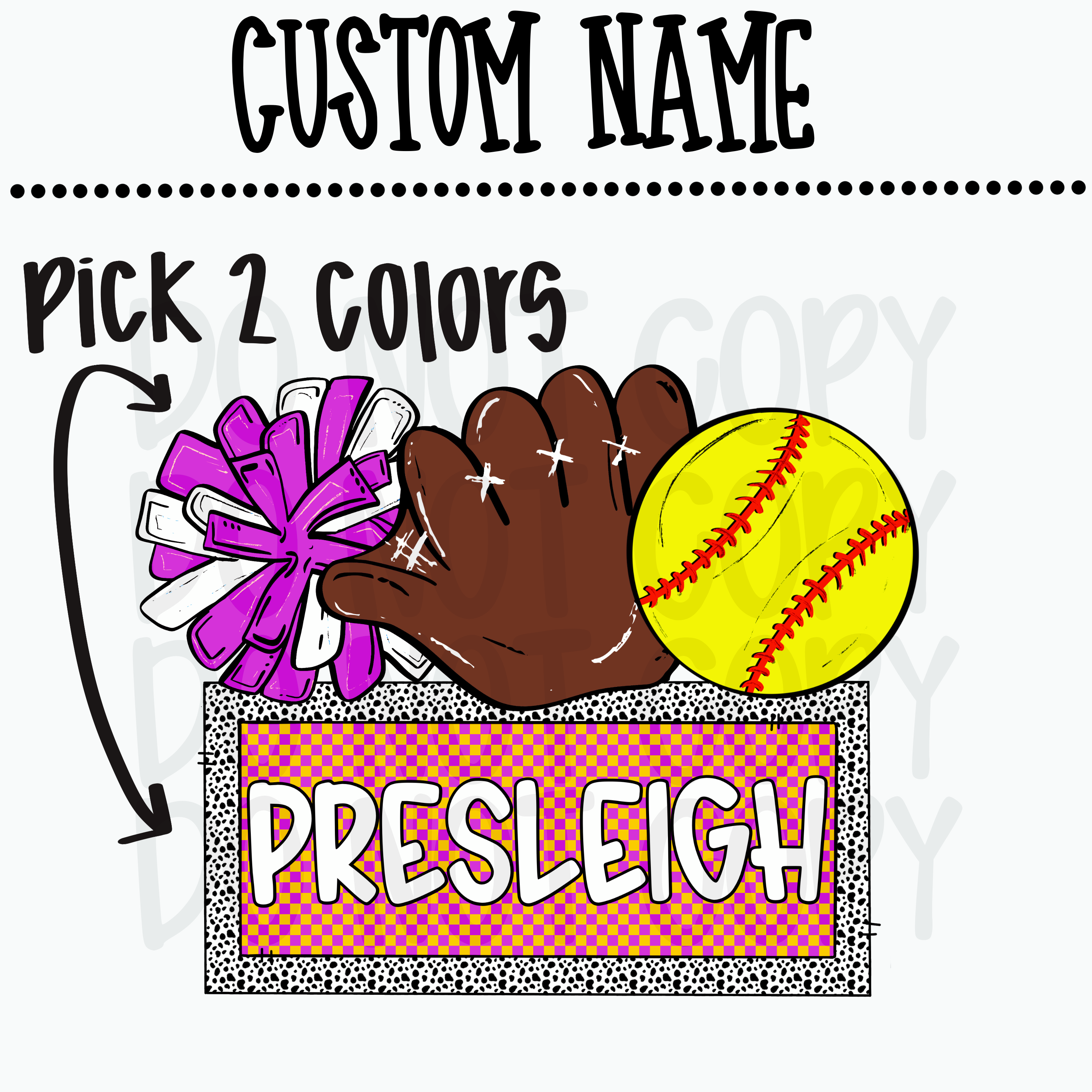 Custom Softball name – Darling Mama Digitals