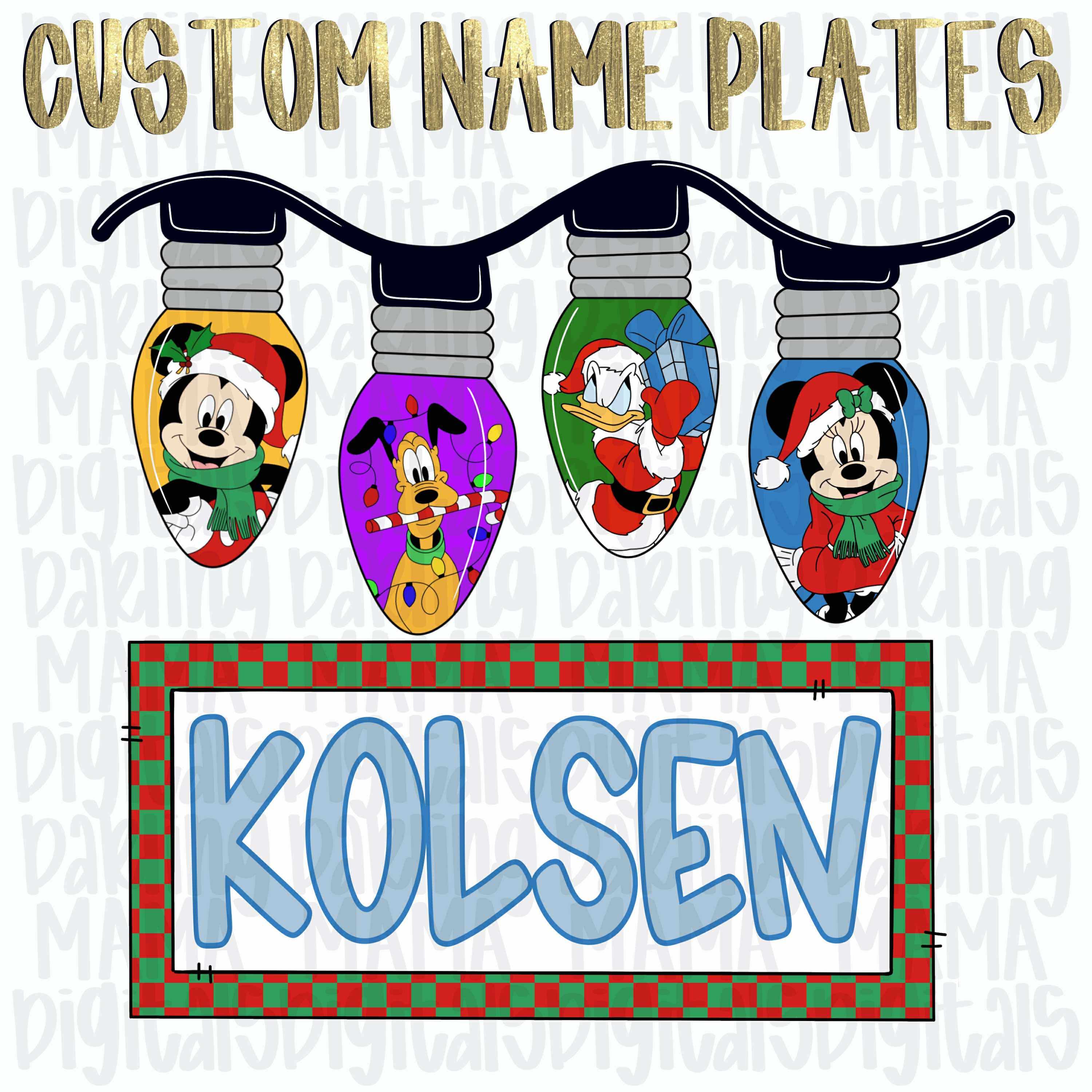 Custom Mickey Christmas lights – Darling Mama Digitals