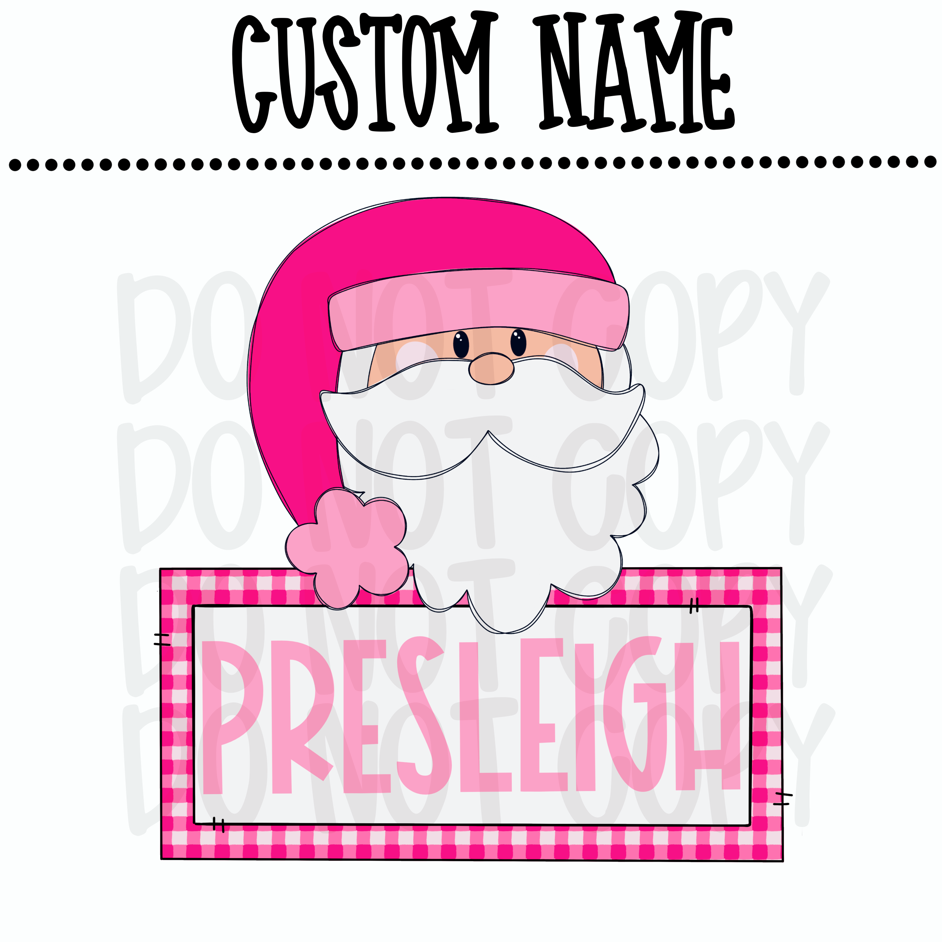 Custom Pink Santa – Darling Mama Digitals