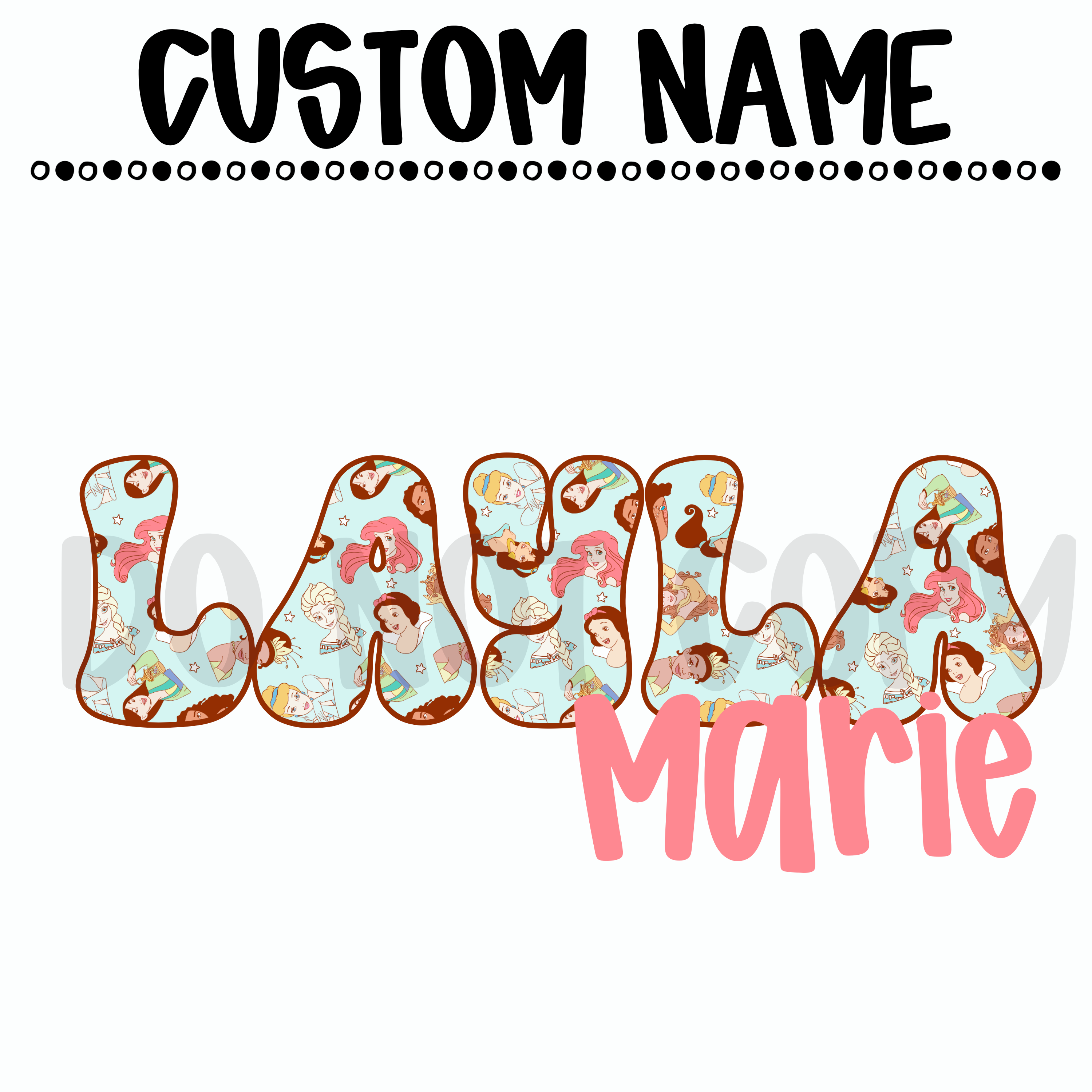 Custom Princess Name – Darling Mama Digitals