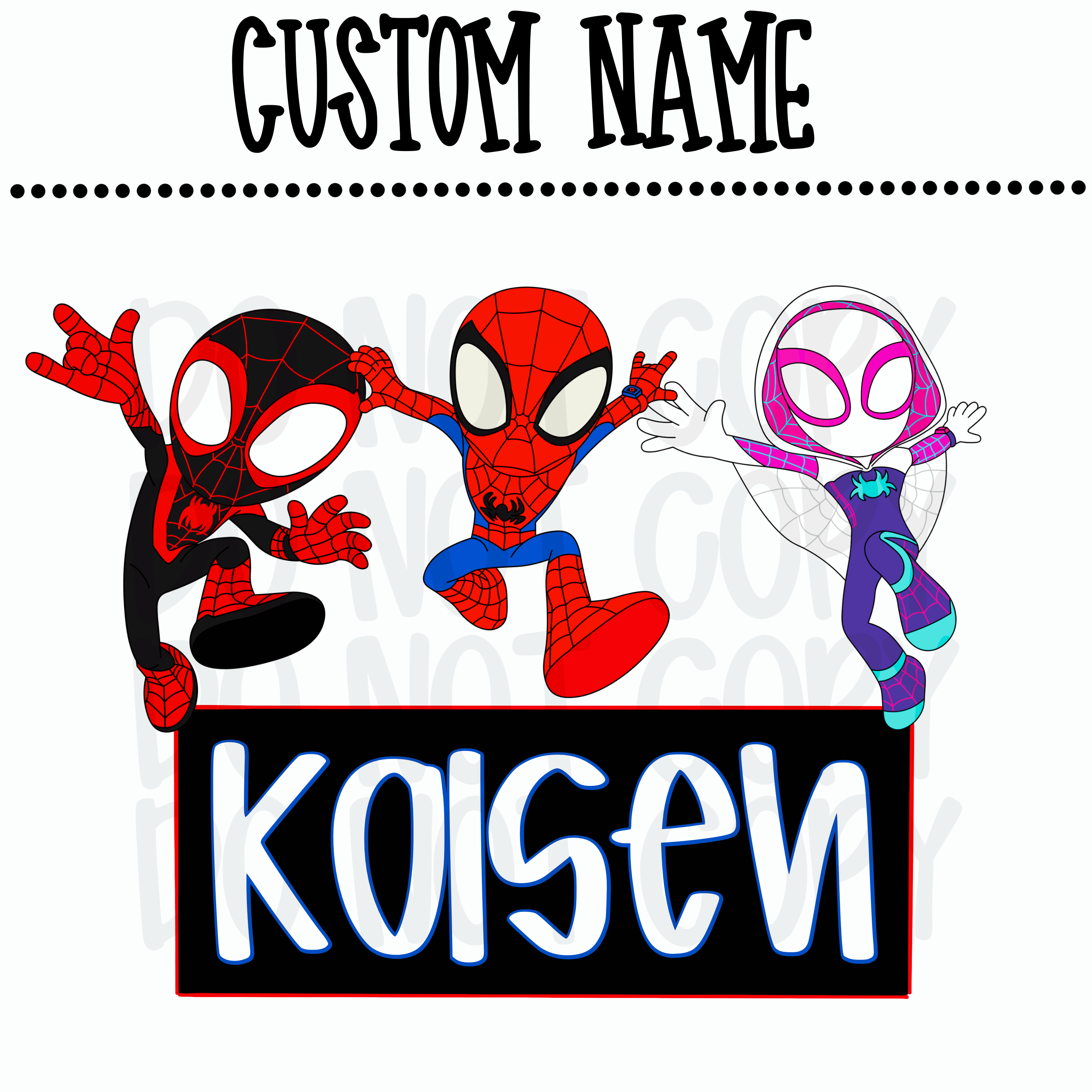 Spidey Custom Name – Darling Mama Digitals