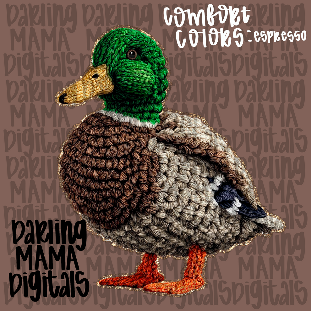 VERY LIMITED Yarn texture Mallard Duck – Darling Mama Digitals