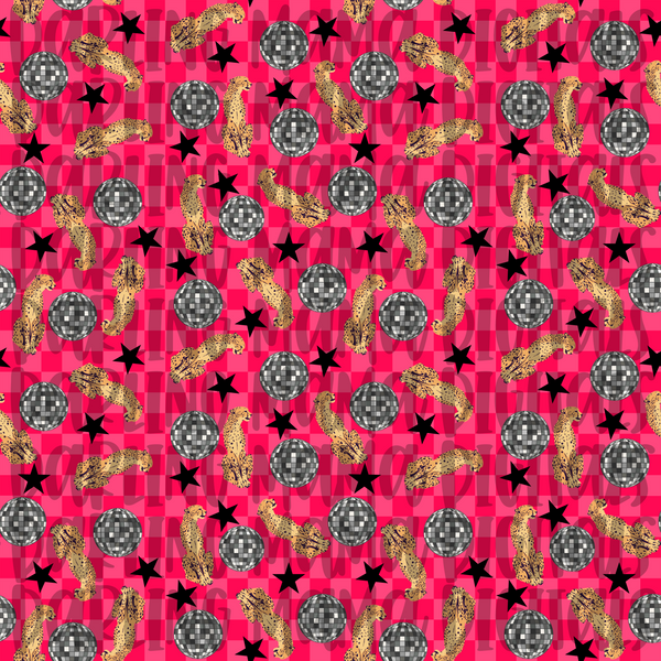 Preppy Cheetah Disco Seamless File – Darling Mama Digitals