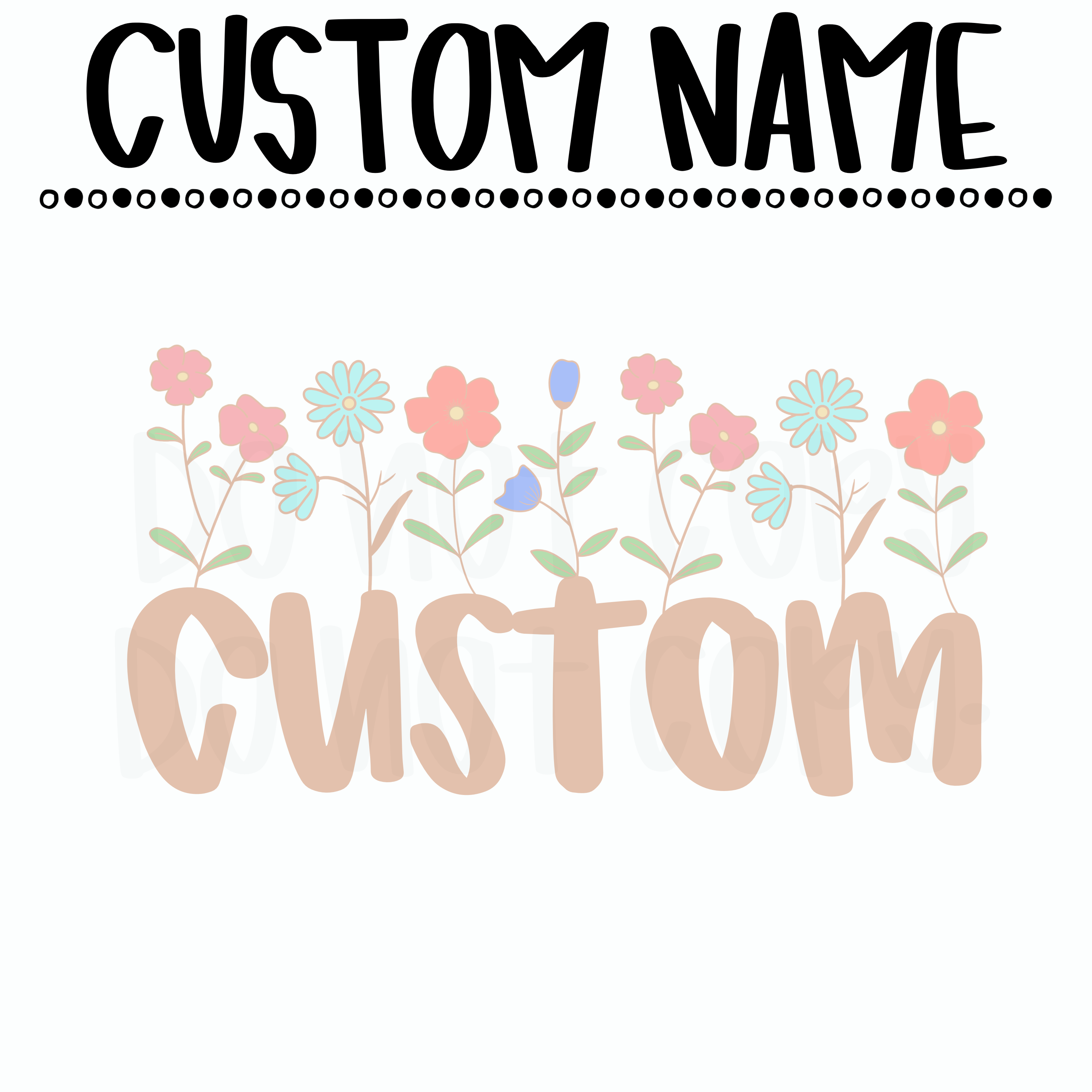 Flower Custom name – Darling Mama Digitals
