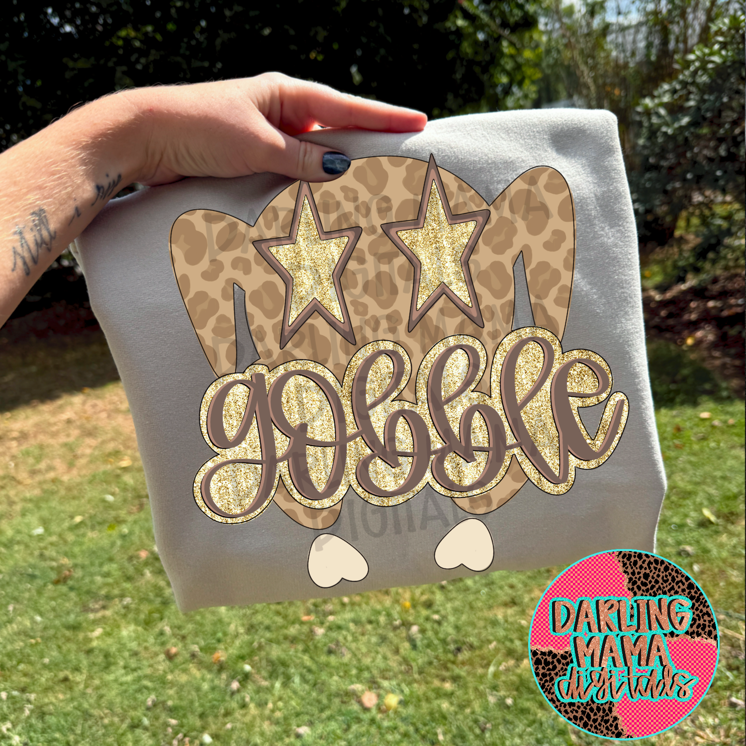 Gobble brown cheetah Turkey – Darling Mama Digitals