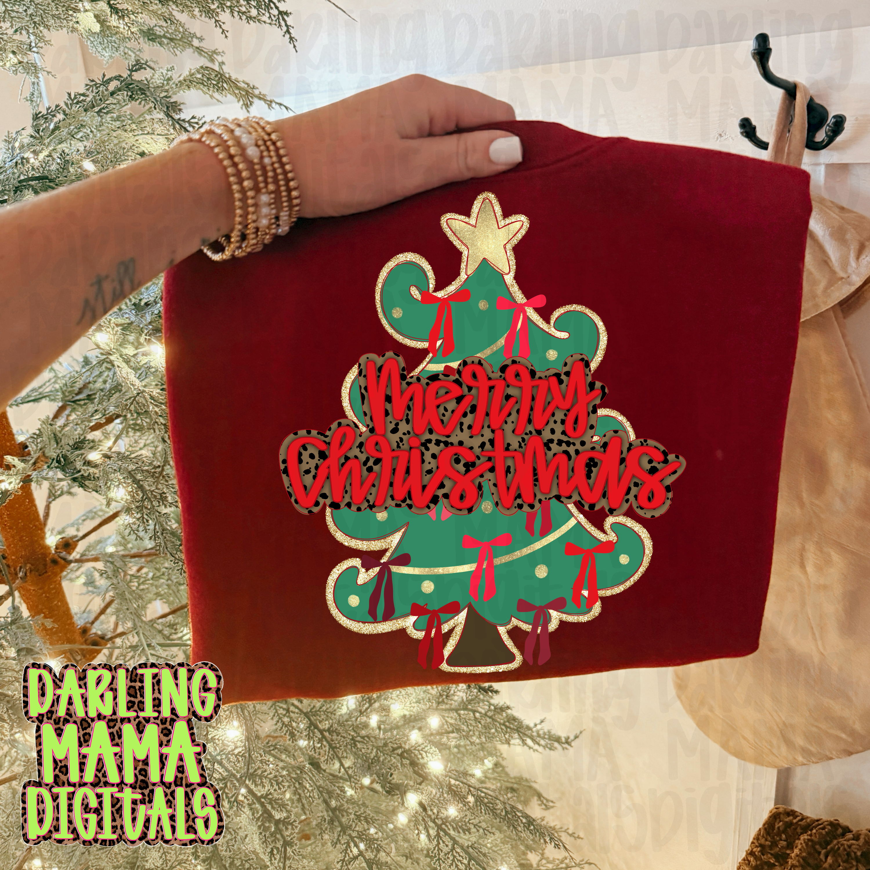 Merry Christmas funky Christmas tree – Darling Mama Digitals